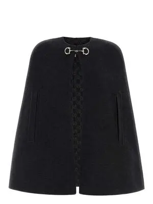 Gucci Charcoal Wool Blend Cape - Gray