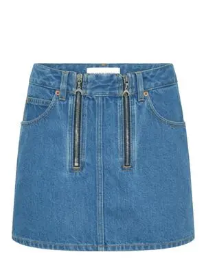 MARINE SERRE Denim Mini Skirt - Multicolor