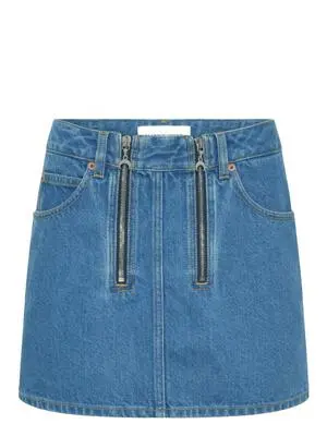MARINE SERRE Denim Mini Skirt - Multicolor