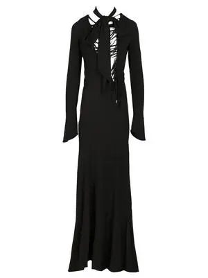 Attico Crepe Midi Dress - Black