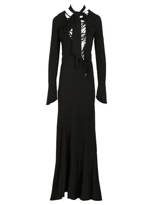Attico Crepe Midi Dress - Black