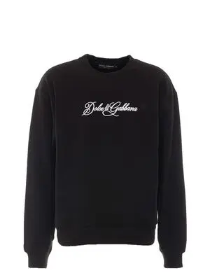 Dolce & Gabbana Embroidered Logo Sweatshirt - Black