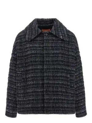 Missoni Textured Check Wave Overshirt - Blue