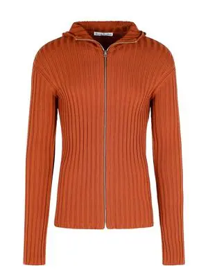 Acne Studios Cotton Zip Up Sweatshirt - Red