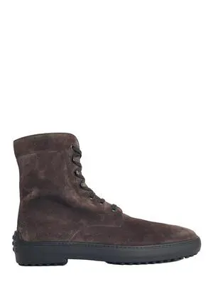 TOD'S Suede Ankle Boots - Brown
