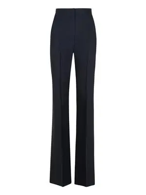 Max Mara Delfino Virgin Wool Blend Pants - Blue