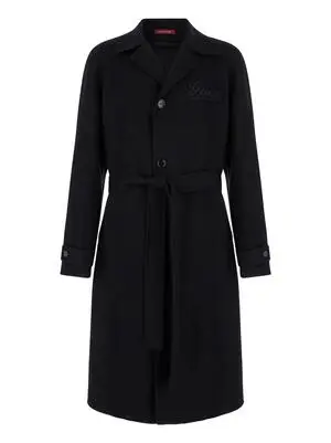 Gucci GUCCI Wool Single-Breasted Belted Coat Multicolor