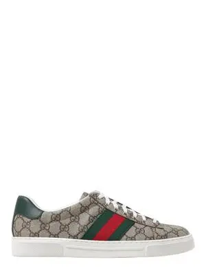Gucci Monogram Print Sneakers - Cream