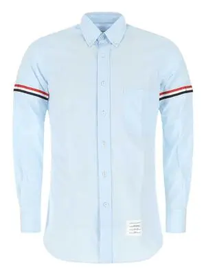 Thom Browne Thom Browne Men Powder Blue Cotton Shirt Blue