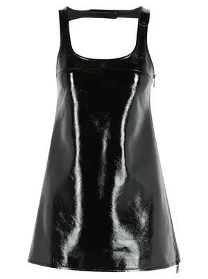 COURREGES Cotton Blend Vinyl Dress - Black