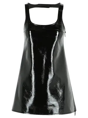 COURREGES Cotton Blend Vinyl Dress - Black