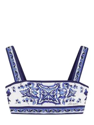 Dolce & Gabbana Maiolica Print Cotton Top - Multicolor