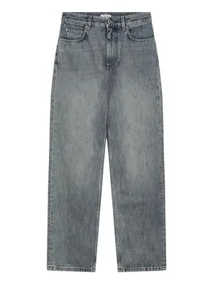 Loewe Anagram-embroidered Cotton Denim Jeans - Blue