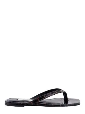 TOTÊME TOTEME Croco-Embossed Leather Sandals