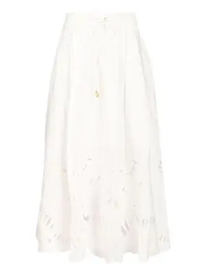 Zimmermann ZIMMERMANN Mahon Cotton Midi Skirt Multicolor