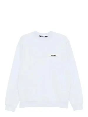Jacquemus Le Sweatshirt Gros Grain In Cotton - Blue