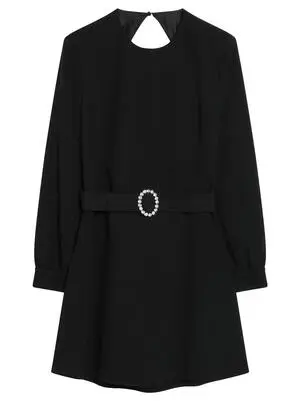 Saint Laurent Belted Mini Dress - Black