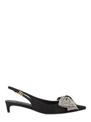 Dolce & Gabbana DOLCE & GABBANA Satin Sling-Backs Black