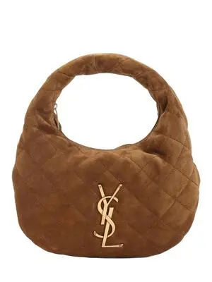 Saint Laurent Suede Icare Hobo Bag - Brown