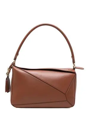 Loewe Puzzle Featherlight Medium Leather Handbag - Multicolor