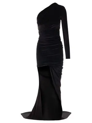 Balenciaga Velvet Long Dress - Multicolor