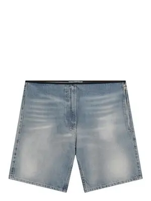 Prada Cotton Denim Shorts - Blue