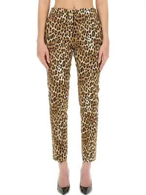 Moschino Pants With Animal Pattern - Multicolor