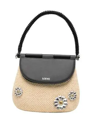 Loewe Pescador Daisy Medium Rafia Handbag - Multicolor