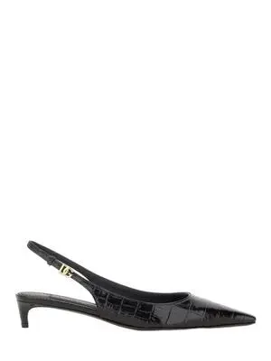 Dolce & Gabbana Slingback With Logo - Black