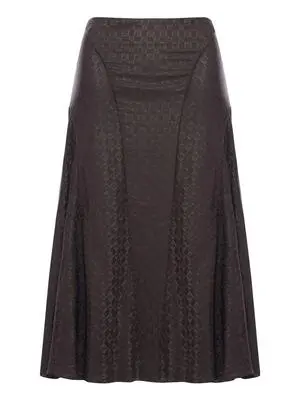 Fendi Ff Jacquard Silk Skirt - Multicolor