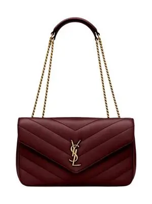 Saint Laurent SAINT LAURENT Leather Shoulder Bag Red