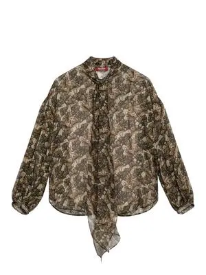 Max Mara Printed Silk Chiffon Blouse - Multicolor