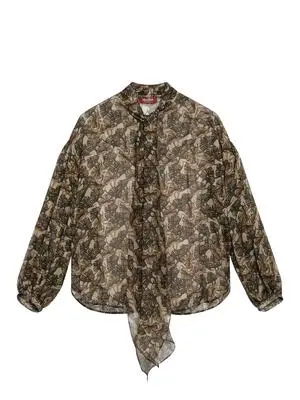Max Mara Printed Silk Chiffon Blouse - Multicolor