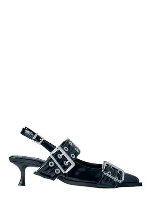 GANNI Slingback Pumps - Black