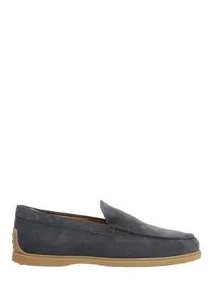 TOD'S TOD'S Suede Leather Moccasin Slipper Blue