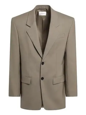 Saint Laurent Beige Single-breasted Wool And Mohair Jacket - Cream