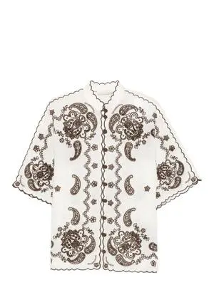 Zimmermann Ascension Embroidered Shirt - Multicolor