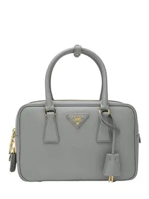 Prada Saffiano Leather Top-handle Bag - Gray