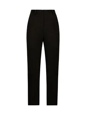 Dolce & Gabbana Tuxedo Virgin Wool And Silk Trousers - Multicolor