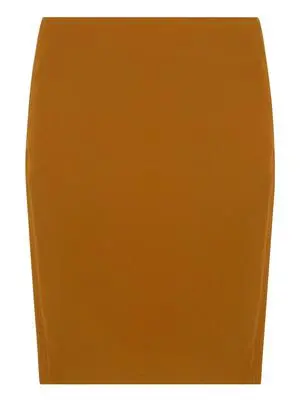 Saint Laurent Satin Pencil Skirt - Orange