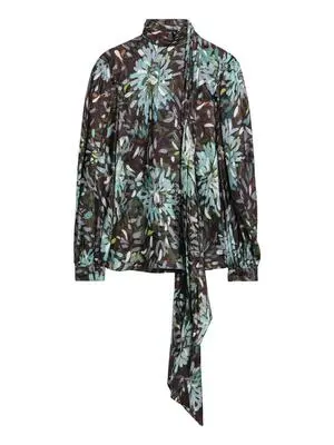 Gucci GUCCI Printed Silk Twill Blouse Green