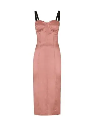 Dolce & Gabbana Stretch Satin Dress - Multicolor