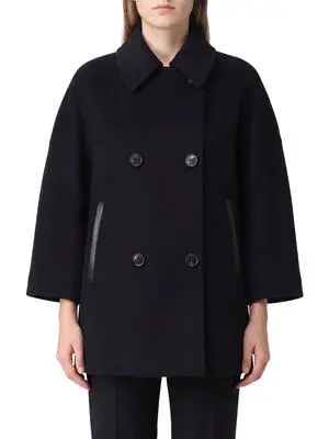 Max Mara Double-breasted Cashmere Coat - Black