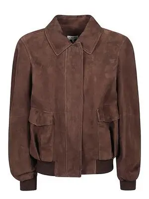 Loewe Suede Leather Bomber Jacket - Multicolor