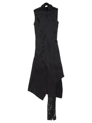 Acne Studios Satin Dress With Scarf - Black