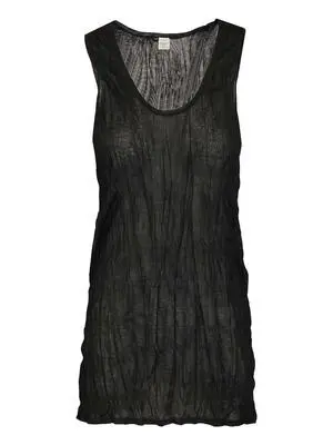 TOTEME Totême Crinkled Knit Tank Black
