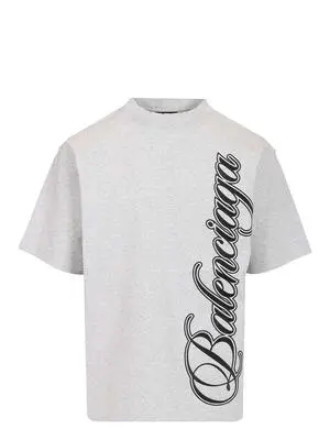 Balenciaga Cursive T-shirt - Gray