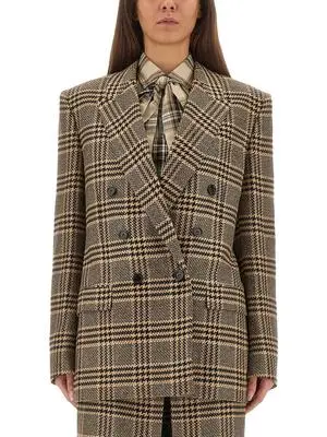 Saint Laurent Silk And Cashmere Jacket - Cream