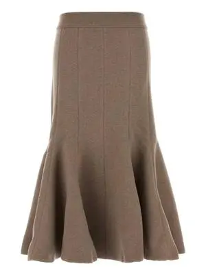 Bottega Veneta Cashmere Blend Skirt - Brown