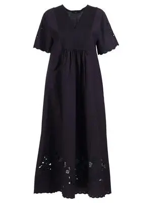 Max Mara Cotton Midi Dress - Black